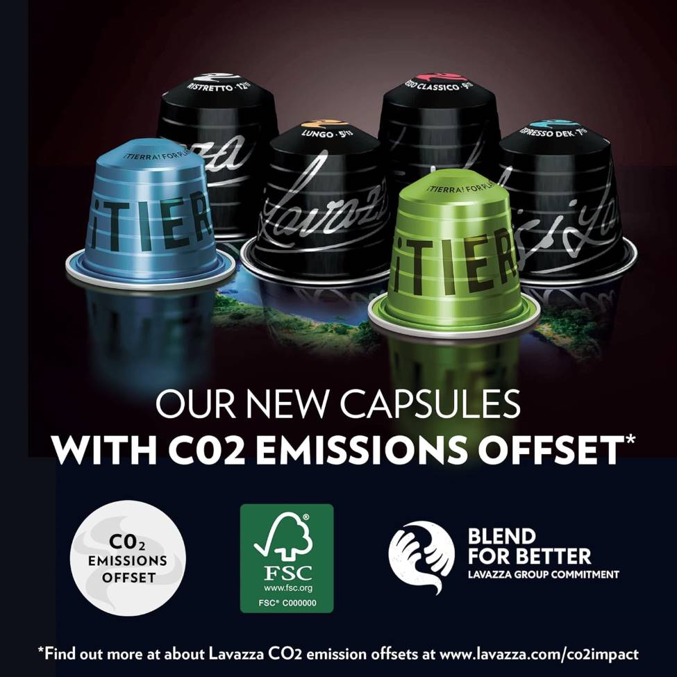 Lavazza Tierra for Planet Espresso, box of 10 Nespresso Capsules ...