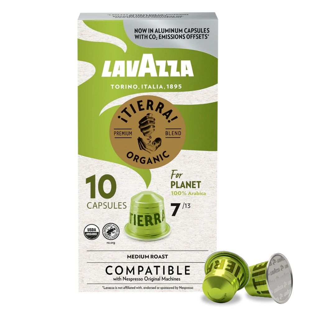 Lavazza Tierra for Planet Espresso, box of 10 Nespresso Capsules ...