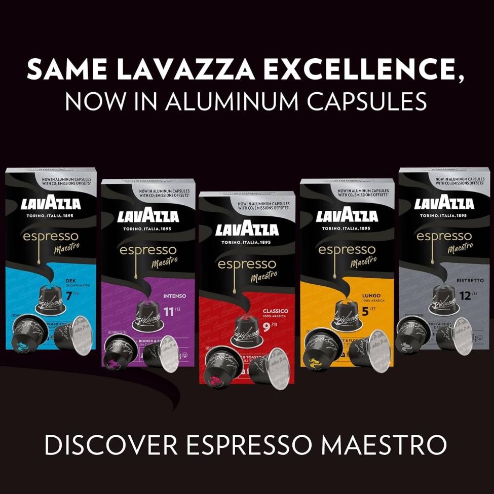 Lavazza Espresso Variety Pack, Box of 60 Nespresso Capsules – Coffee ...