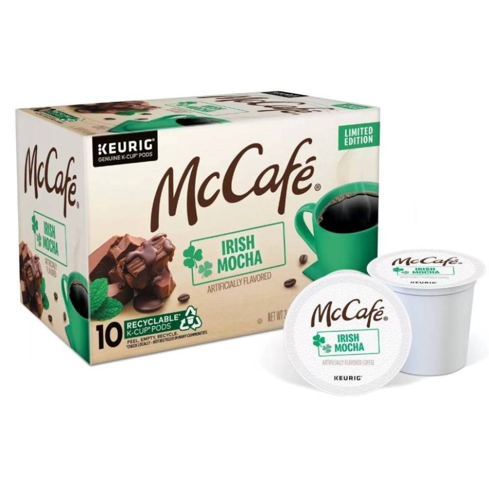 McCafe Irish Mocha, Light Roast, Keurig K-Cup Coffee Pods, box of 10 k ...