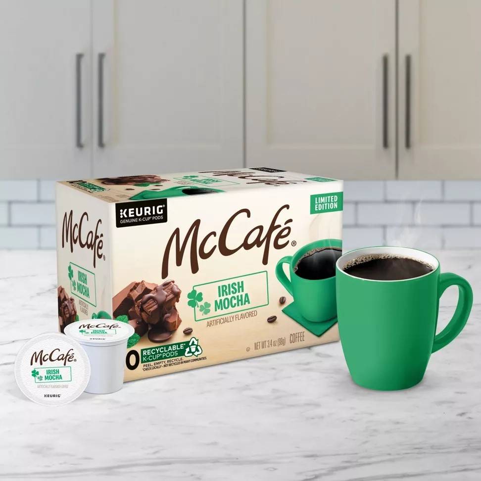 McCafe Irish Mocha, Light Roast, Keurig K-Cup Coffee Pods, box of 10 k ...