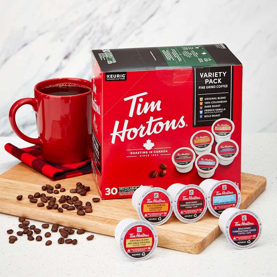 Tim Hortons Variety Pack, Keurig K-cup Coffee Pods, Box of 30 K-cups ...